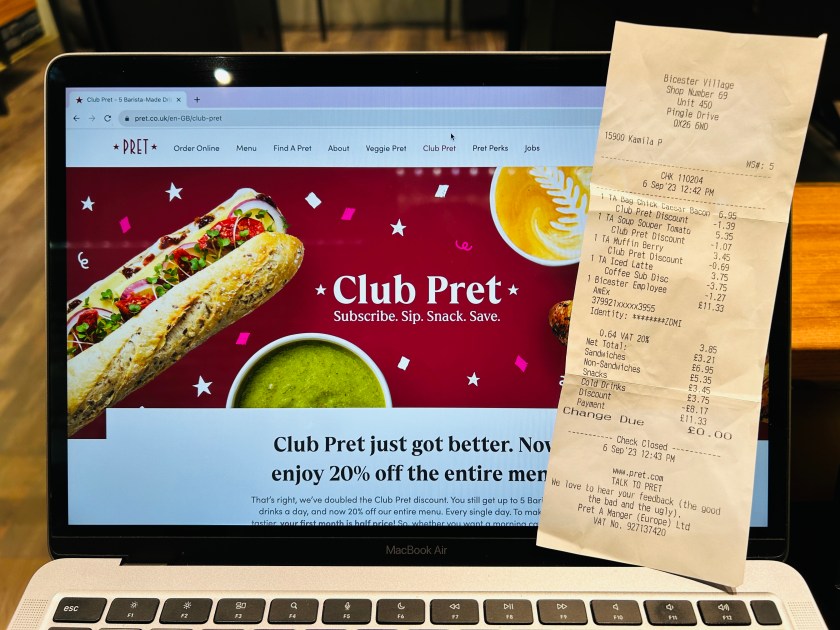 實測！Club Pret Subscription + Bicester Village員工折扣 = Pret 全品項7折！【小曦老師在英國 ...